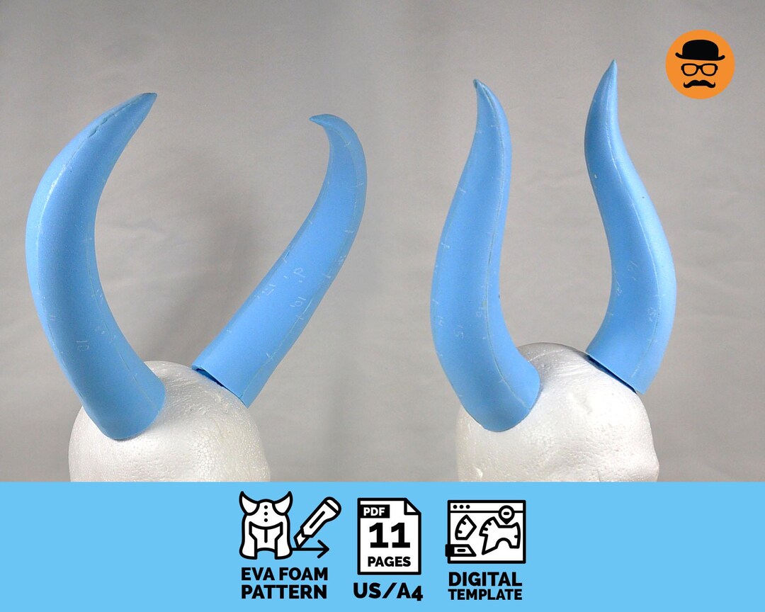 Cosplay Horns Pack No.2 - Printable DIY EVA Foam Cosplay Pattern ...