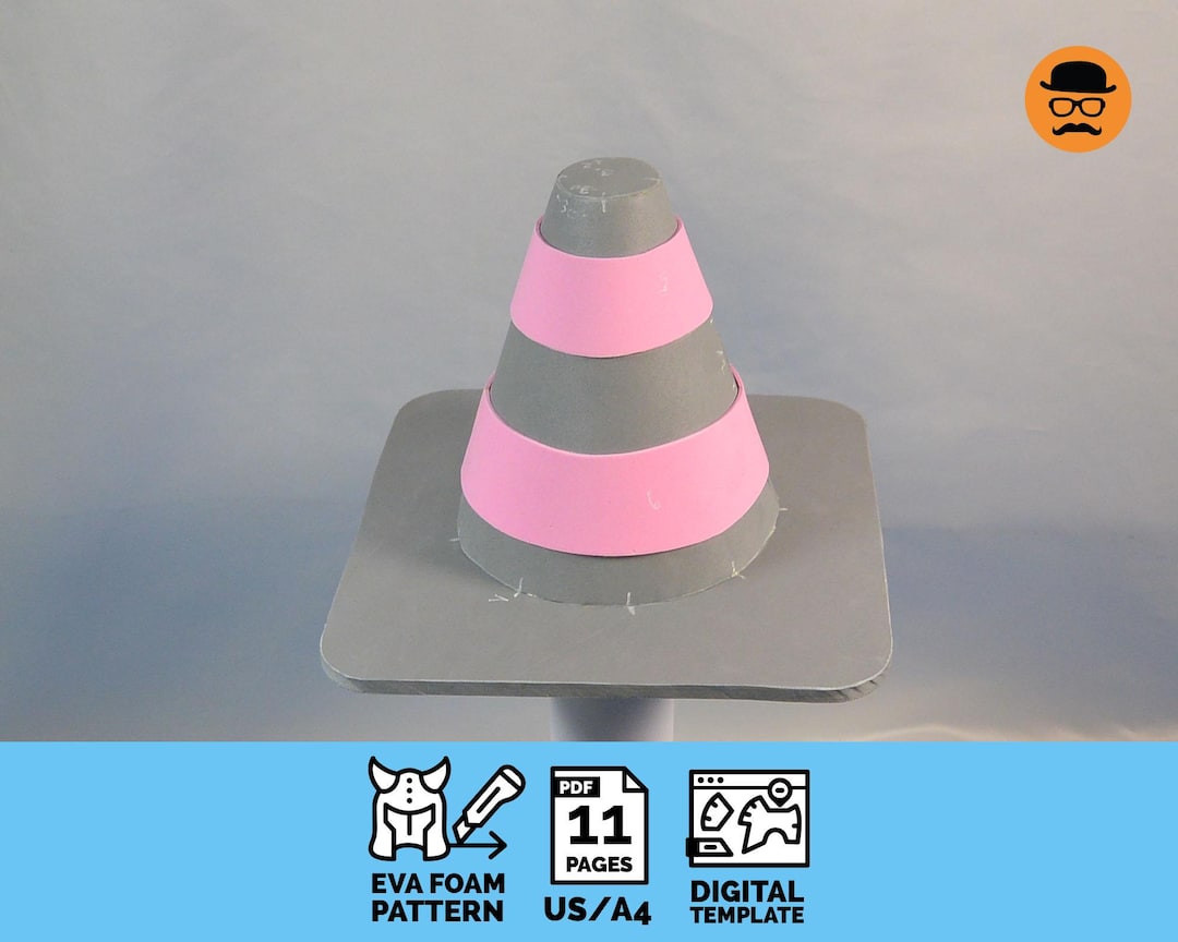 Traffic Cone Prop: DIY Printable EVA Foam Prop Pattern for Cosplay ...