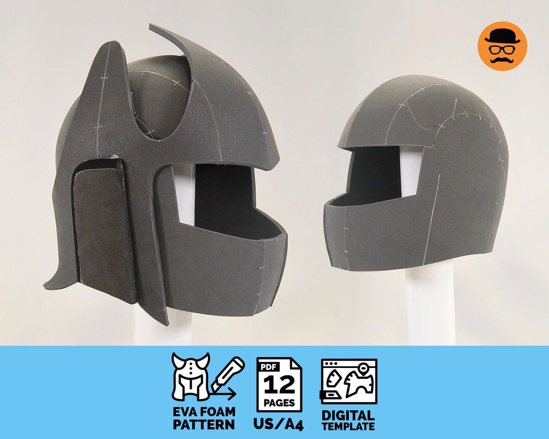 Battle Helmet No.2 - DIY Printable EVA Foam Helmet Pattern for Cosplay ...