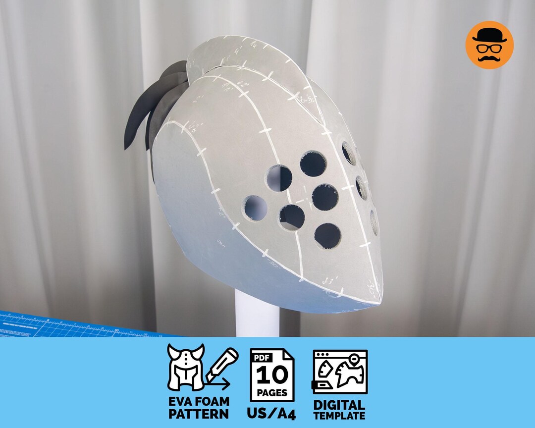 Iron Fang Helmet - Printable DIY EVA Foam Cosplay Pattern, Scalable PDF ...