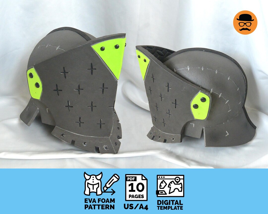 Knight Helmet No.4 - DIY Printable EVA Foam Helmet Pattern for Cosplay ...