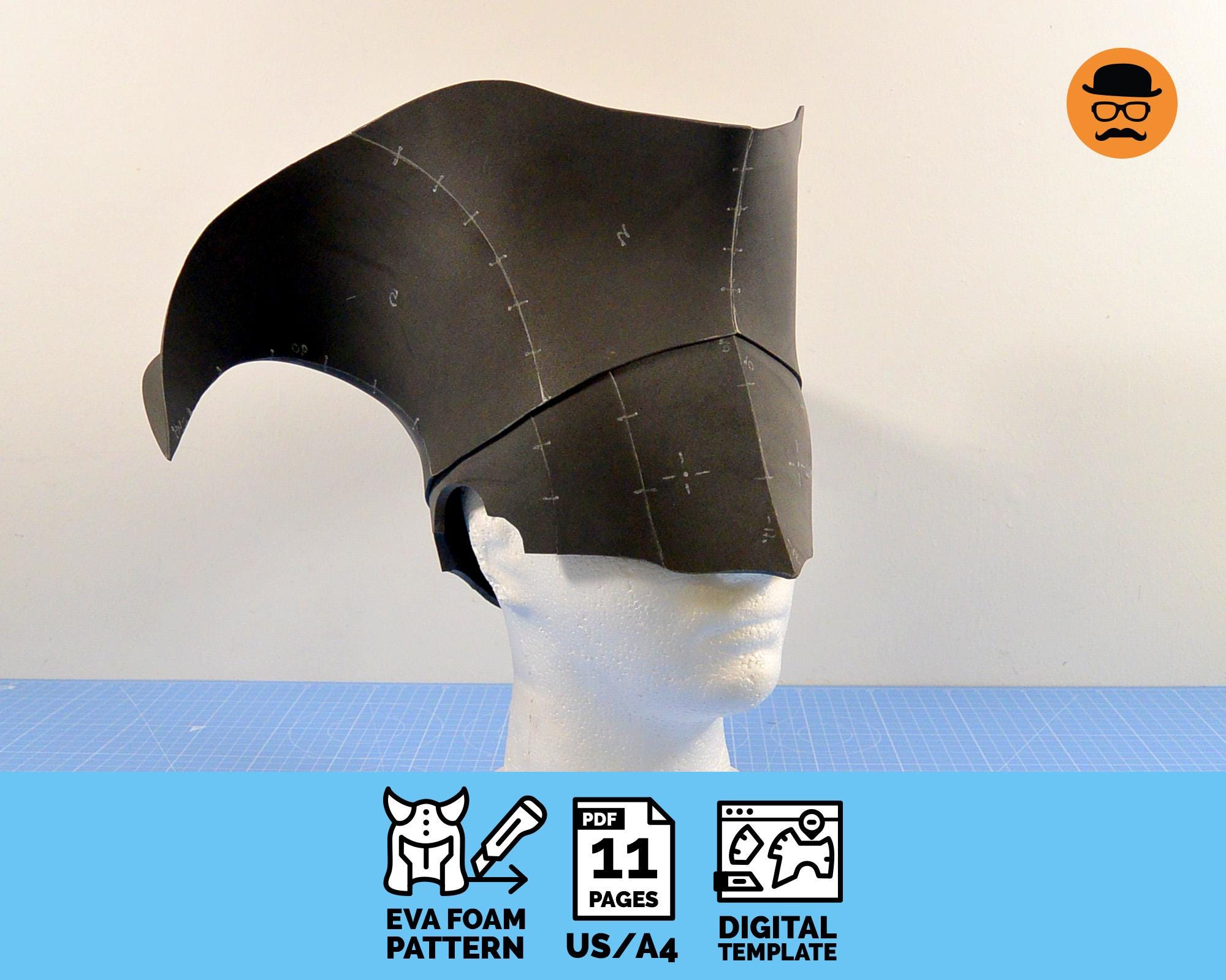 Carnival Mask No.1 - DIY Printable EVA Foam Mask Pattern for Cosplay ...