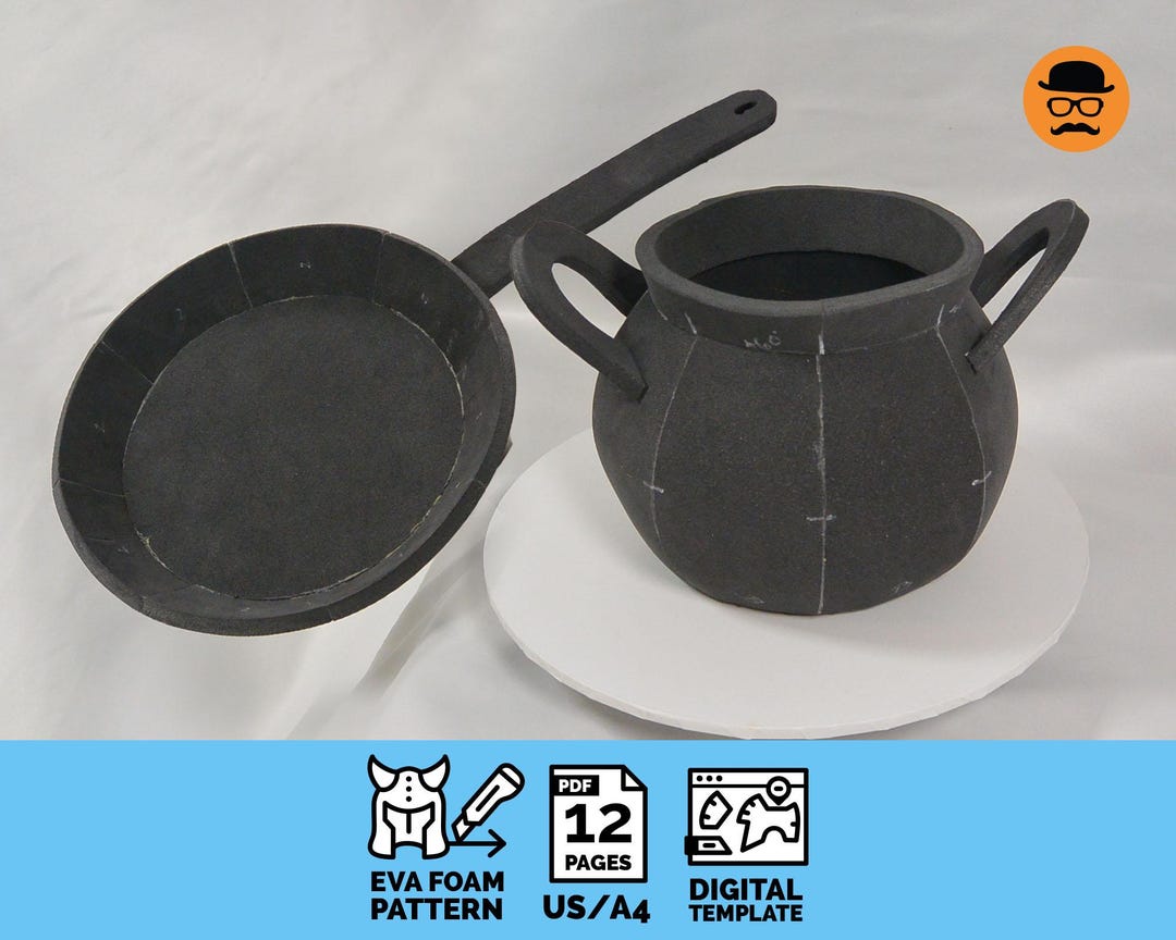 EVA Foam Frying Pan & Pot Pattern – Cosplay Prop Template (PDF) - Etsy