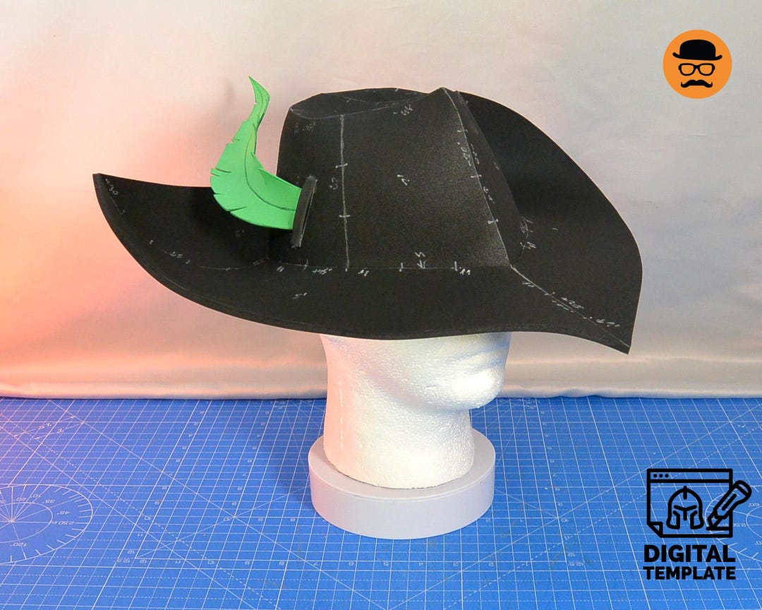 Musketeer Hat: DIY Printable EVA Foam Helmet Pattern for Cosplay ...