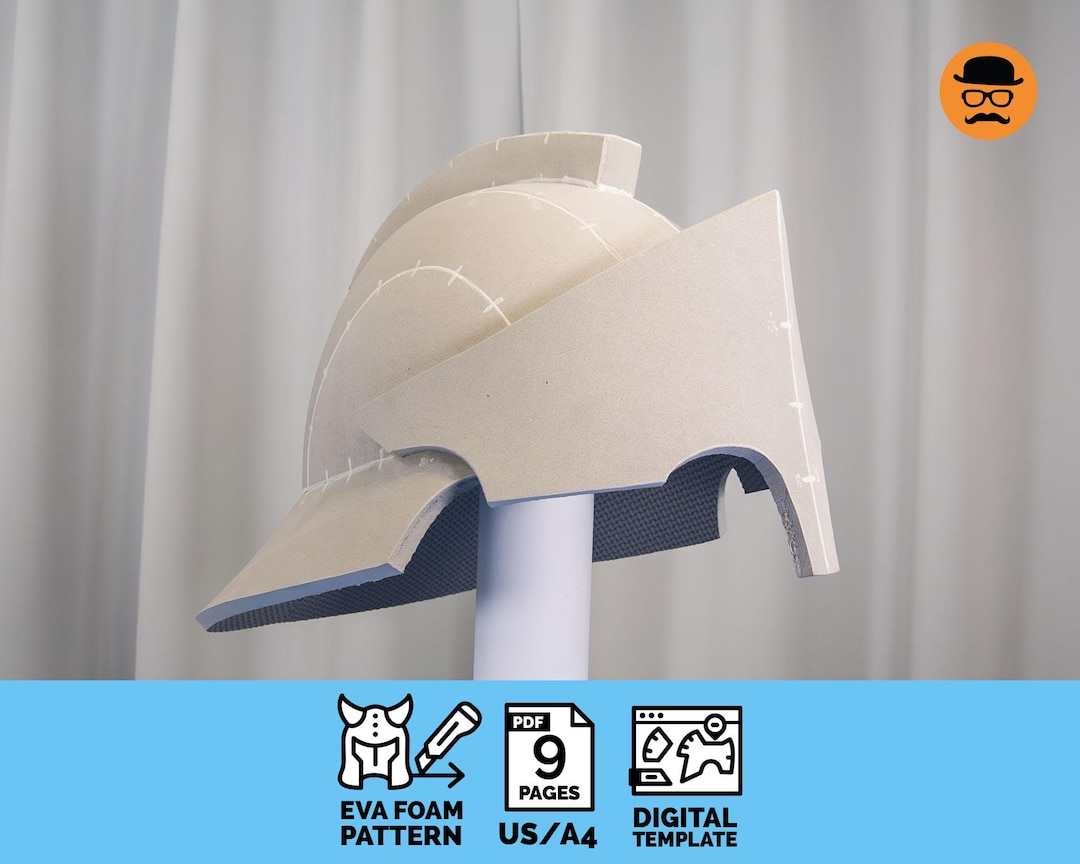 Knight Helmet No.7: DIY Printable EVA Foam Helmet Pattern for Cosplay ...