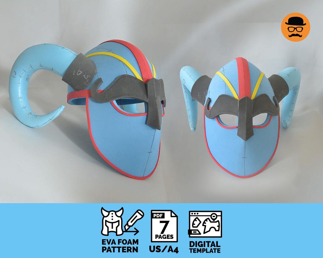 DIY Viking Helmet - Digital Pattern for EVA Foam & Crafting Help Book ...