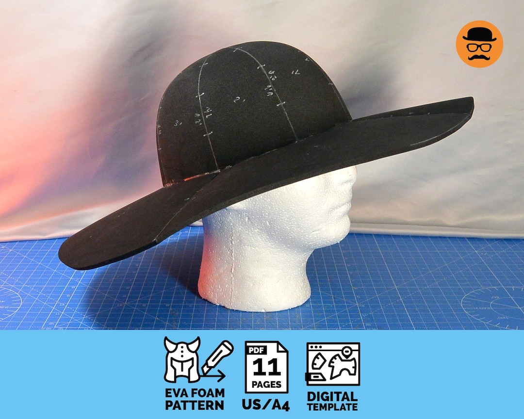 Summer Sun Hat No.1 - DIY Printable EVA Foam Hat Pattern for Cosplay ...