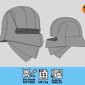 Bayard Helmet – DIY EVA Foam Cosplay Pattern (PDF Template) - Etsy ...