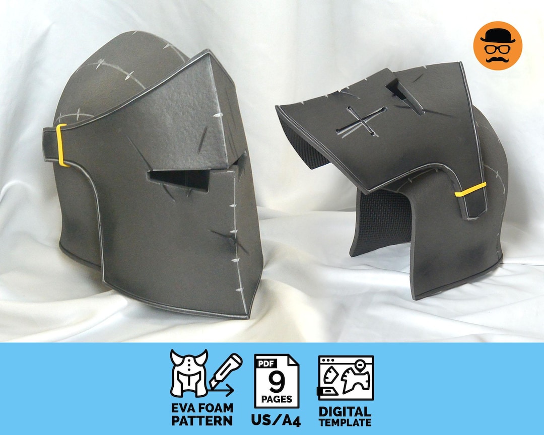 Knight Helmet No.3 - DIY Printable EVA Foam Helmet Pattern for Cosplay ...
