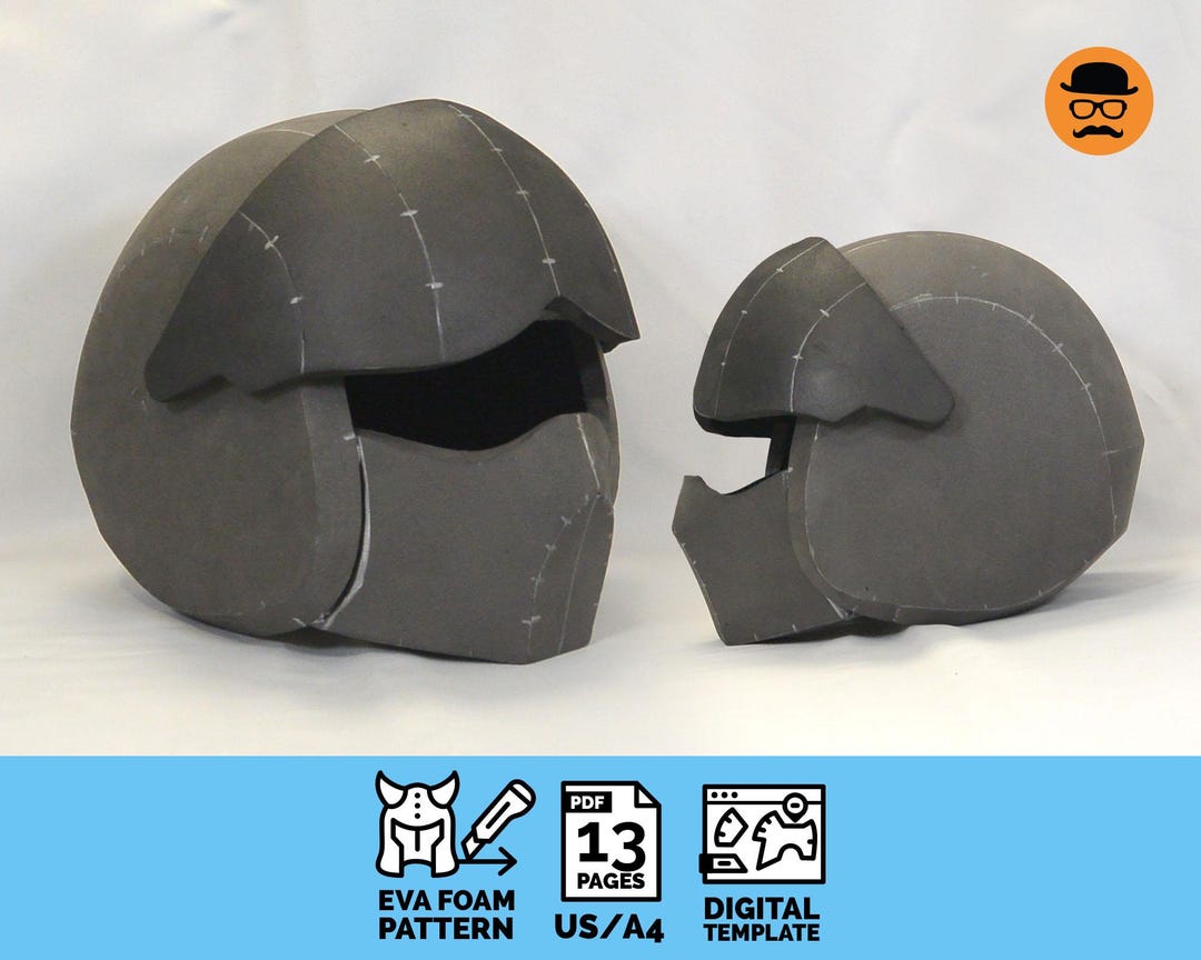 DIY Fighter Pilot Helmet – Printable EVA Foam Cosplay Pattern, Scalable ...