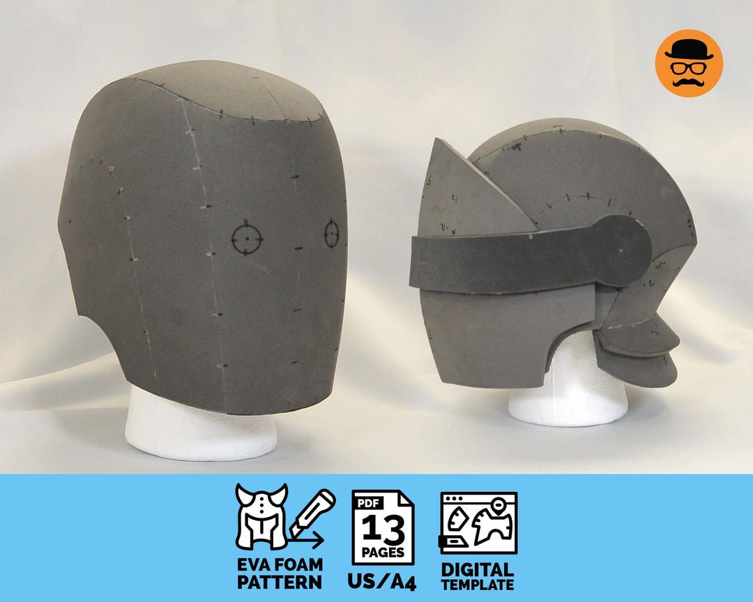 Basic Helmet No.2 -DIY Printable EVA Foam Helmet Pattern for Cosplay ...