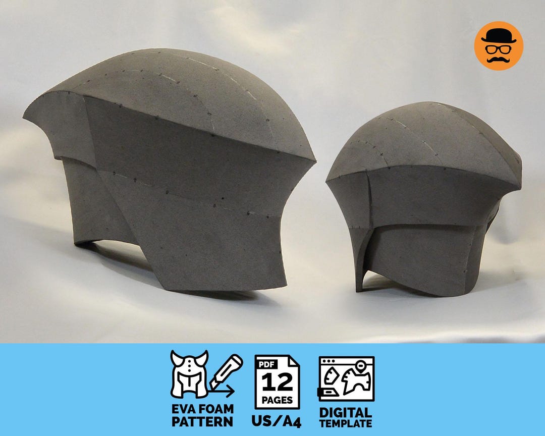 Cyborg No.2 - DIY Printable EVA Foam Helmet Pattern for Cosplay ...