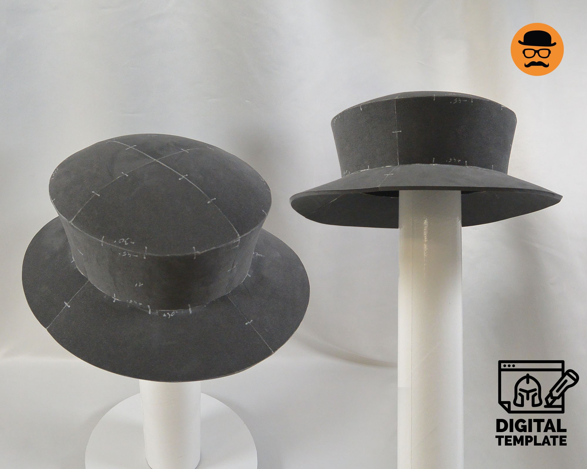 Simple Hat No.3 (2in1) - DIY Printable EVA Foam Pattern for Cosplay ...