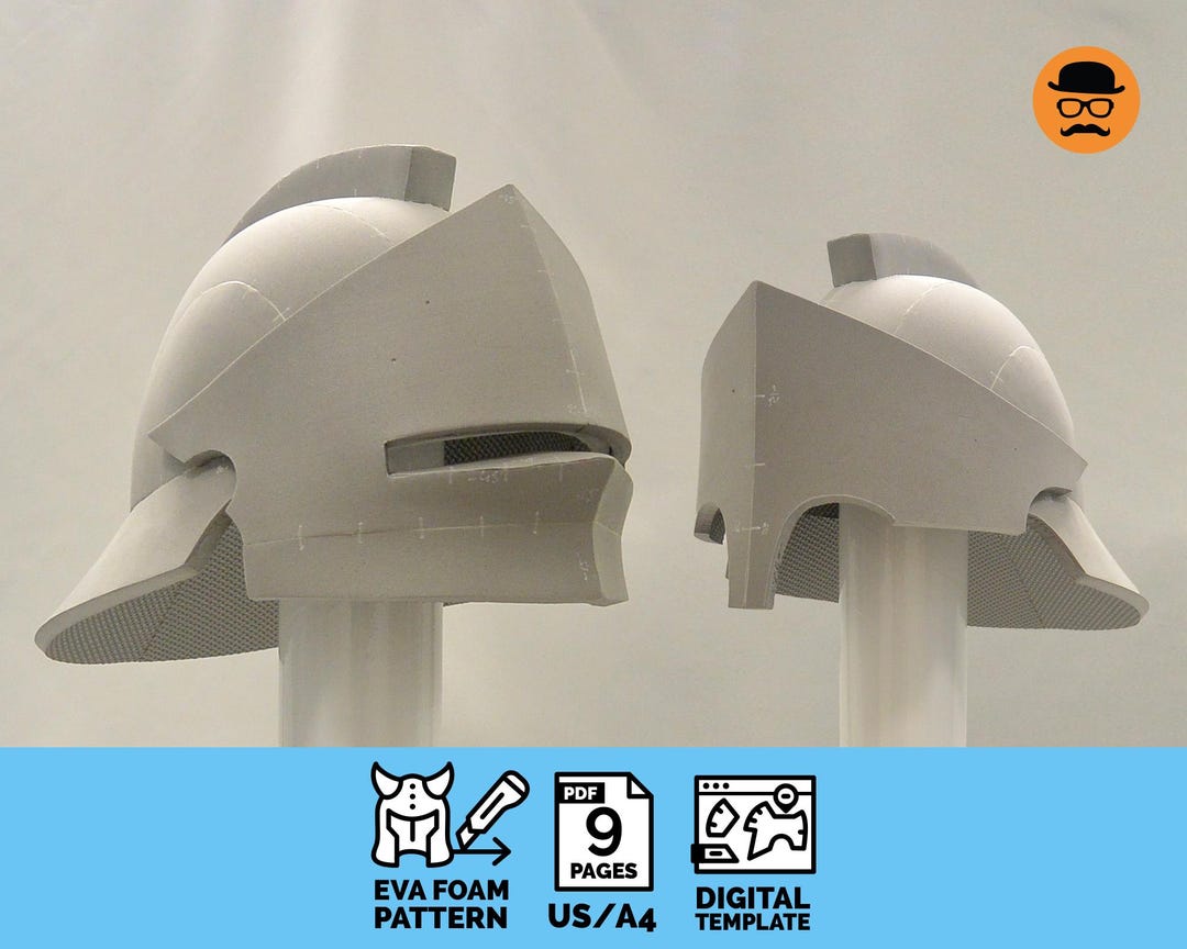 Knight Helmet No.7: DIY Printable EVA Foam Helmet Pattern for Cosplay ...