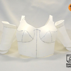 Female Chest Armor No.1 DIY Printable EVA Foam Armor Pattern for ...