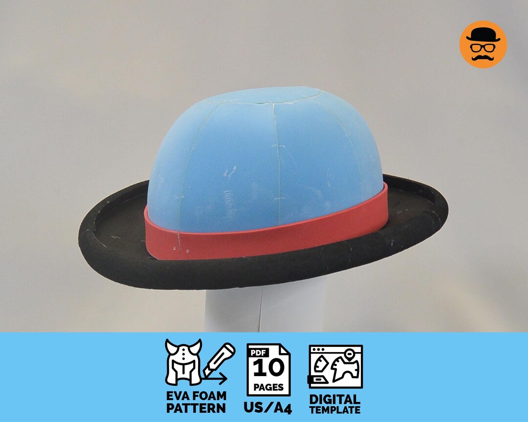 Bowler Hat - DIY EVA Foam Pattern for Cosplay (PDF Template) - Etsy