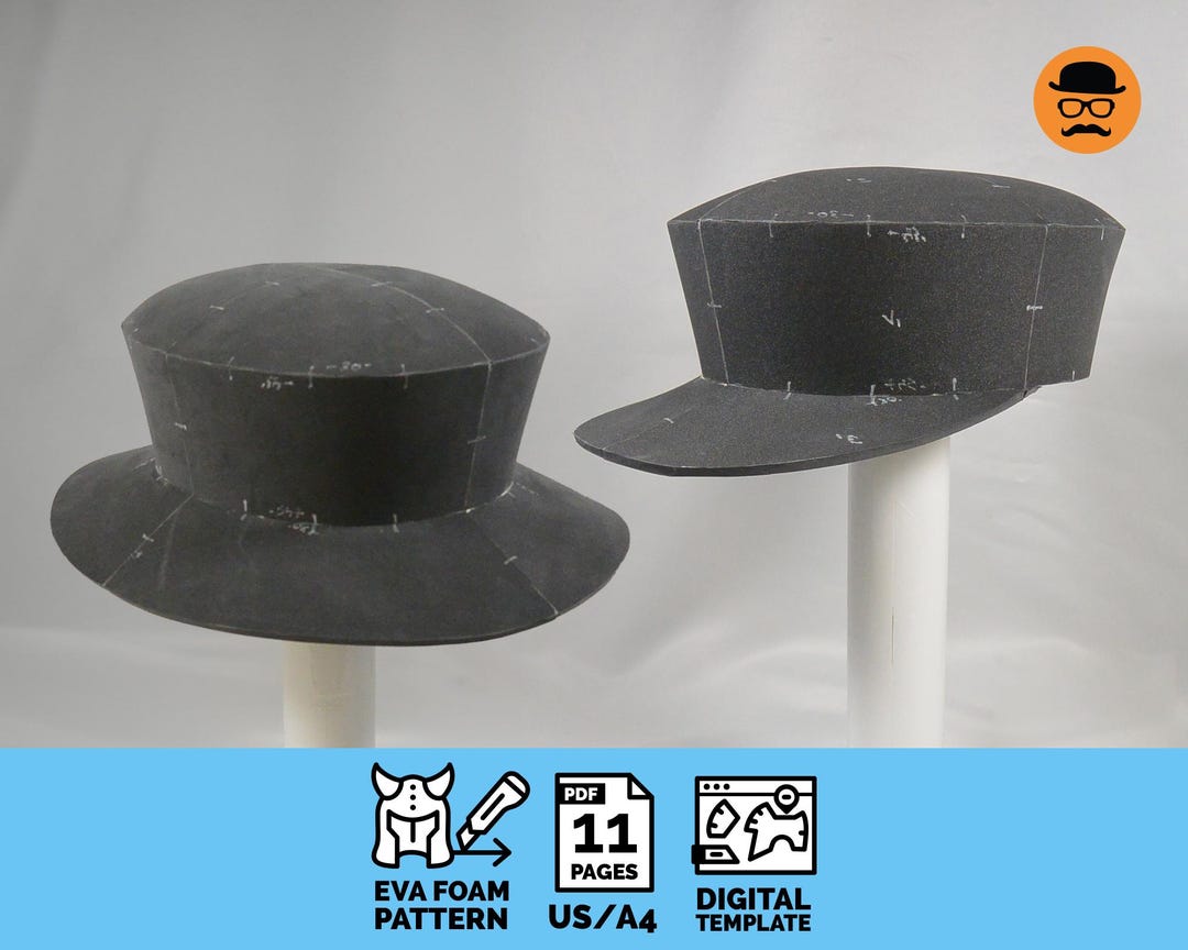 Simple Hat No.3 (2in1) - DIY Printable EVA Foam Pattern for Cosplay ...