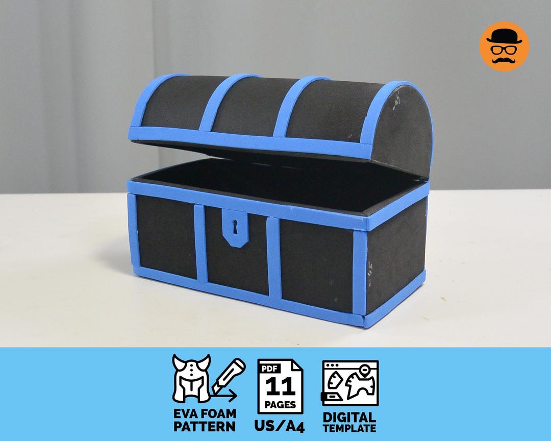 Pirate Treasure Chest or Loot Box - DIY Printable EVA Foam Prop Pattern ...