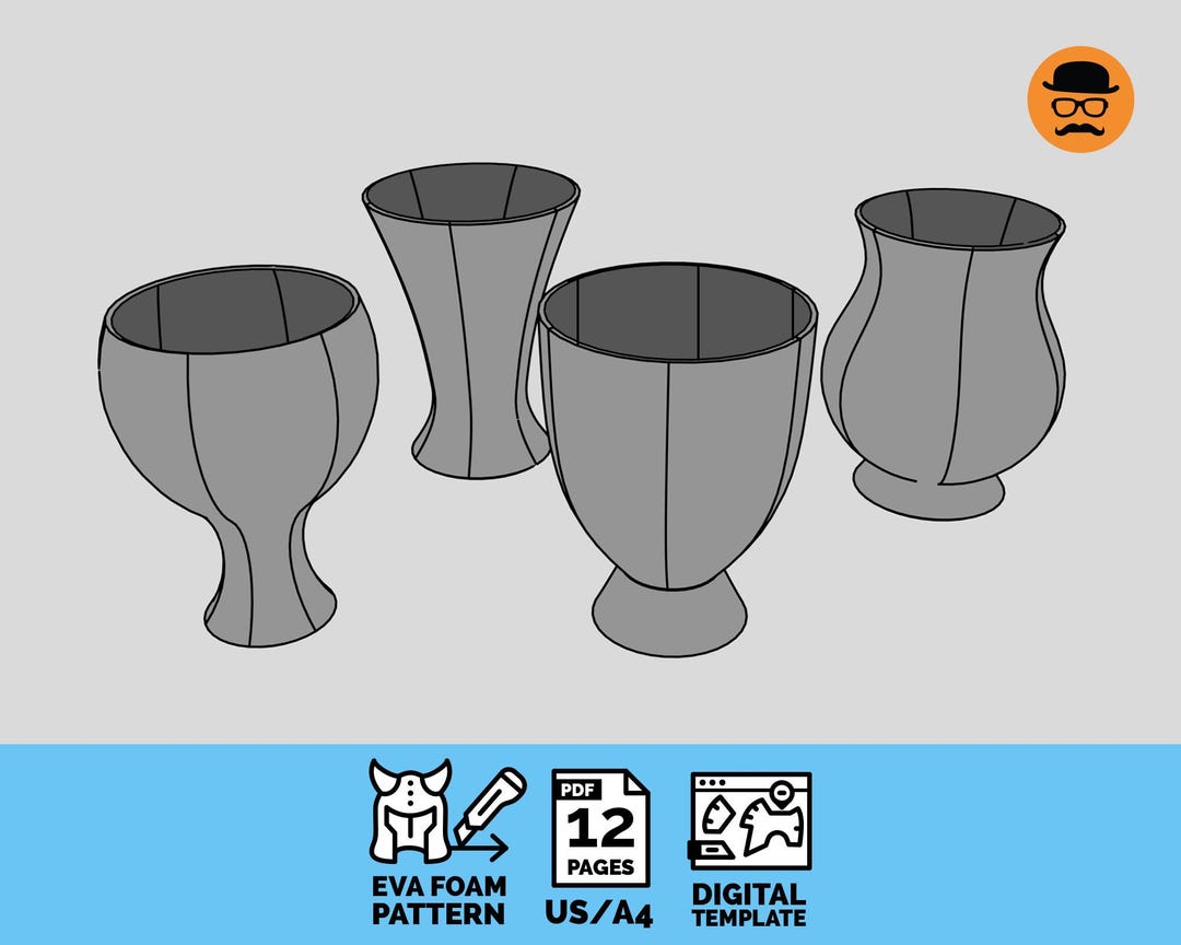 Cups, Goblets & Chalices - EVA Foam Prop Pattern for Cosplay, DIY ...