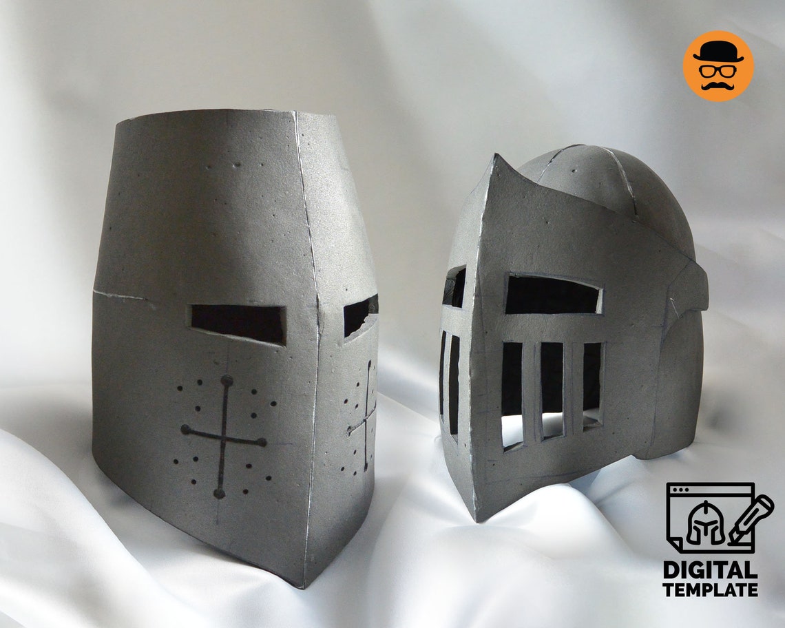 DIY Knight Helmet No2 2in1 Template for EVA Foam - Etsy UK