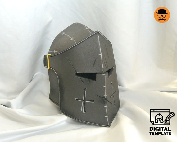 Medieval Knight Helmet Template