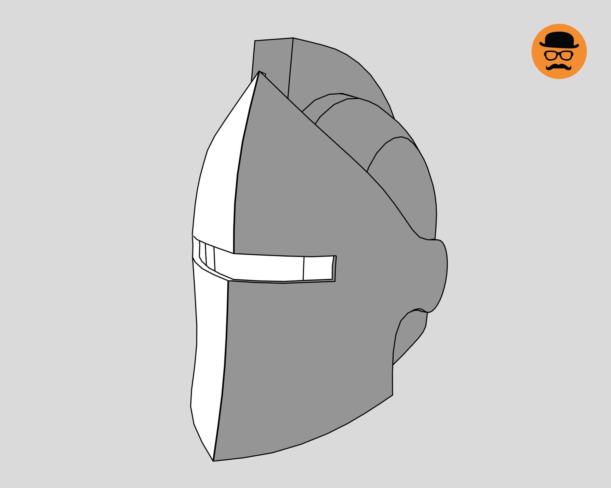 Knight Helmet No7 - DIY Printable EVA Foam Helmet Pattern for Cosplay ...