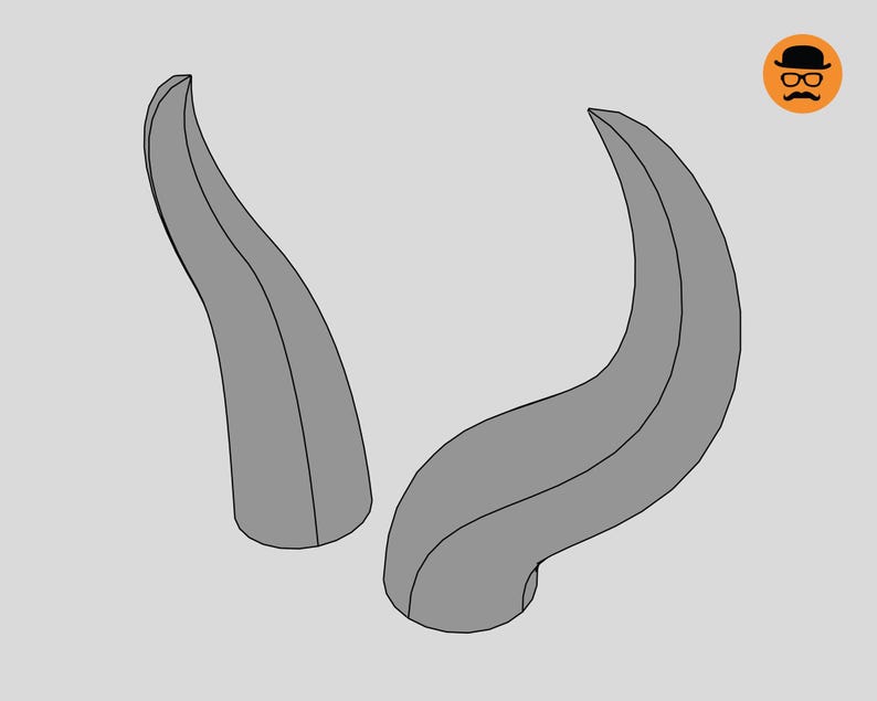 DIY Horns Pack - Printable EVA Foam Pattern for Cosplay, Scalable PDF ...