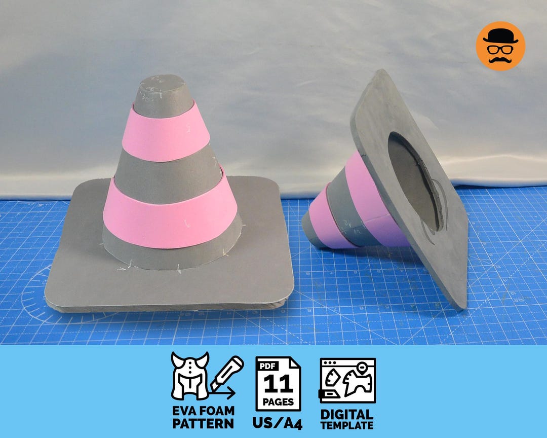 Traffic Cone Prop: DIY Printable EVA Foam Prop Pattern for Cosplay ...