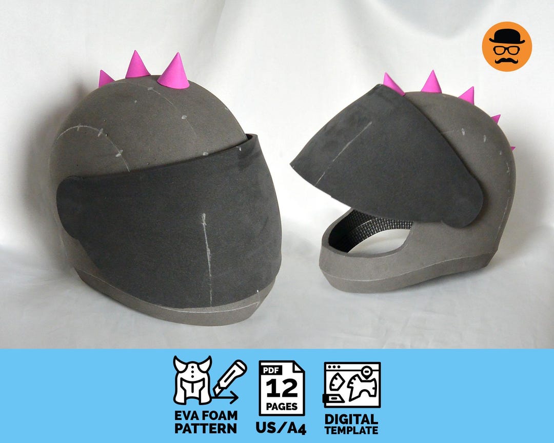 Biker Helmet No.1 - DIY Printable EVA Foam Helmet Pattern for Cosplay ...
