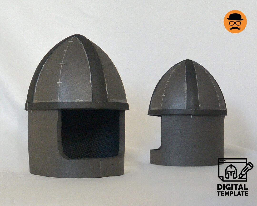 Basic Knight Helmet DIY Printable EVA Foam Helmet Pattern for Cosplay ...