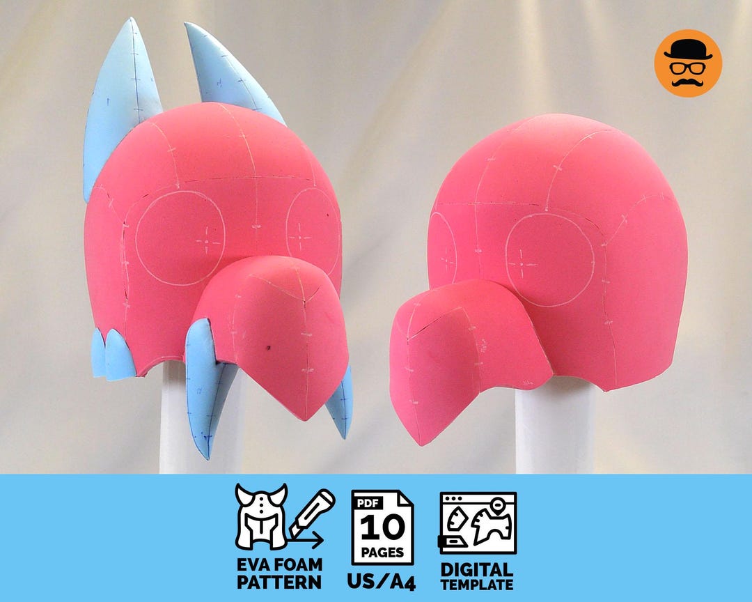 Creature Helmet No.1 - DIY Printable EVA Foam Helmet Pattern for ...