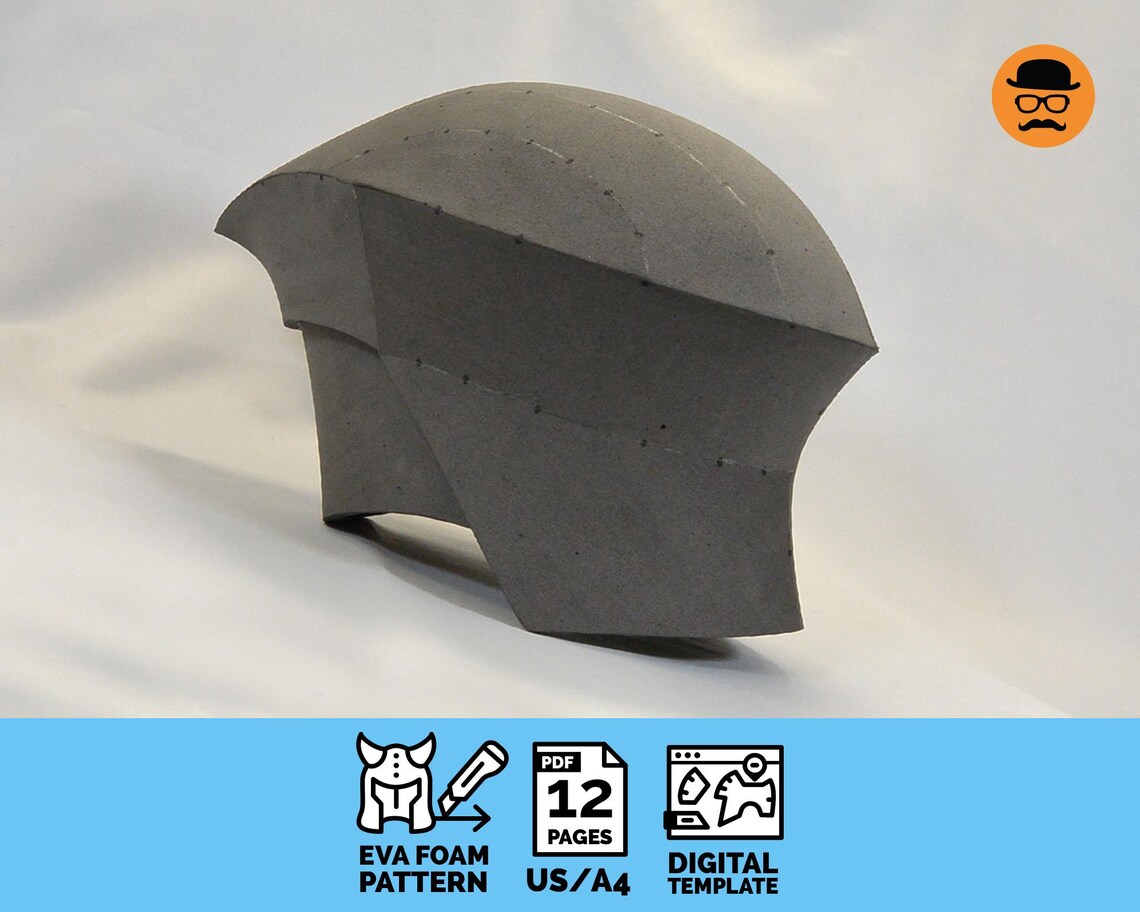 Cyborg No.2 - DIY Printable EVA Foam Helmet Pattern for Cosplay ...