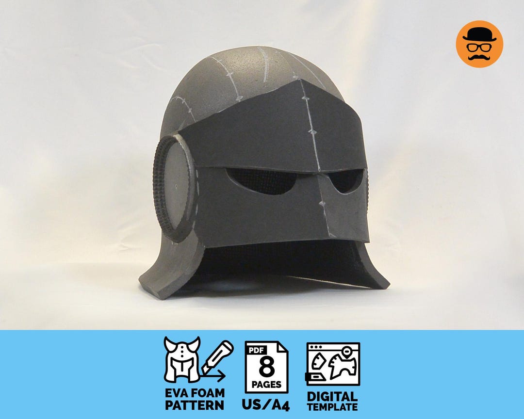Battle Helmet No.1 - DIY Printable EVA Foam Helmet Pattern for Cosplay ...