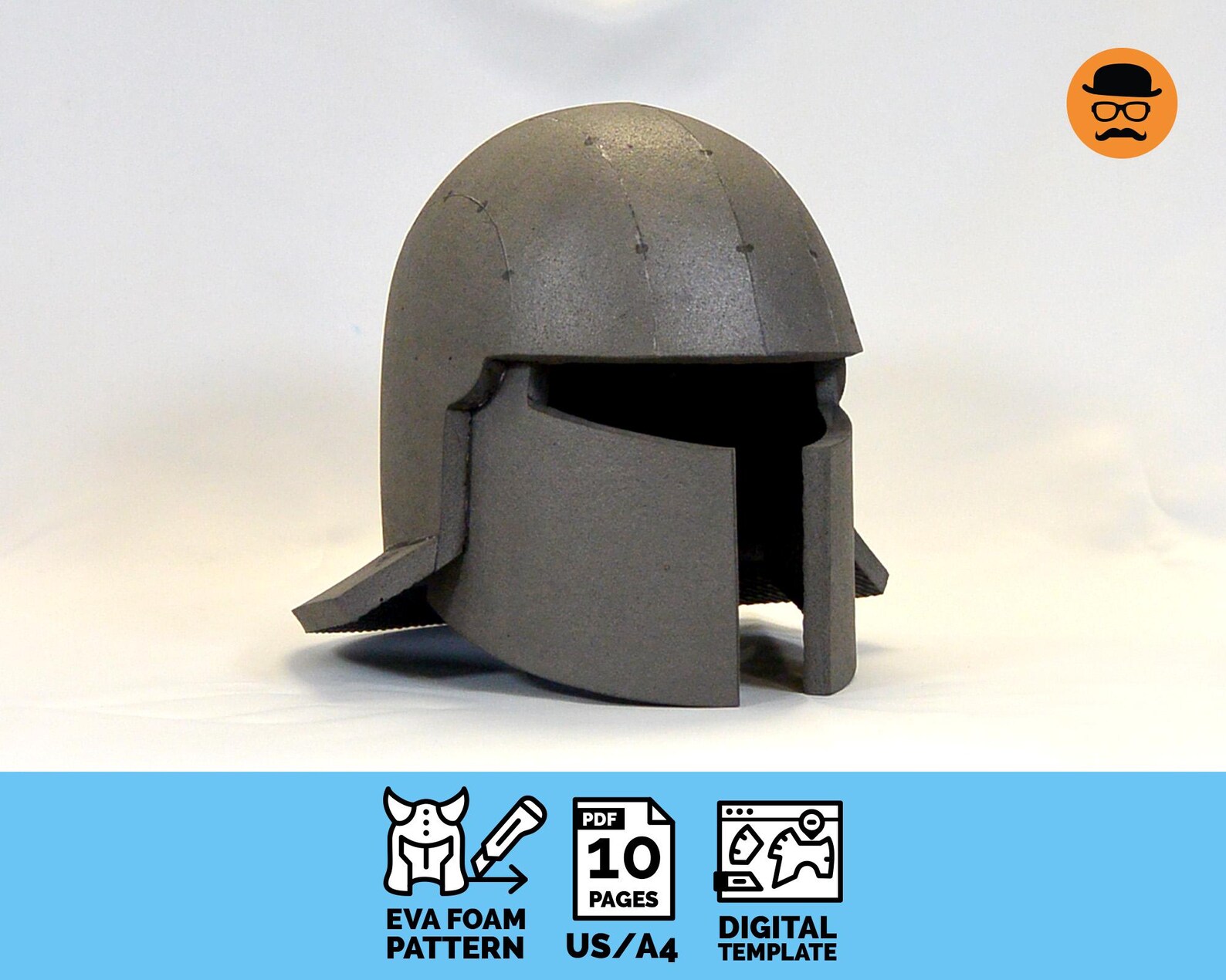 Gladiator No.1: DIY Printable EVA Foam Helmet Pattern for Cosplay ...