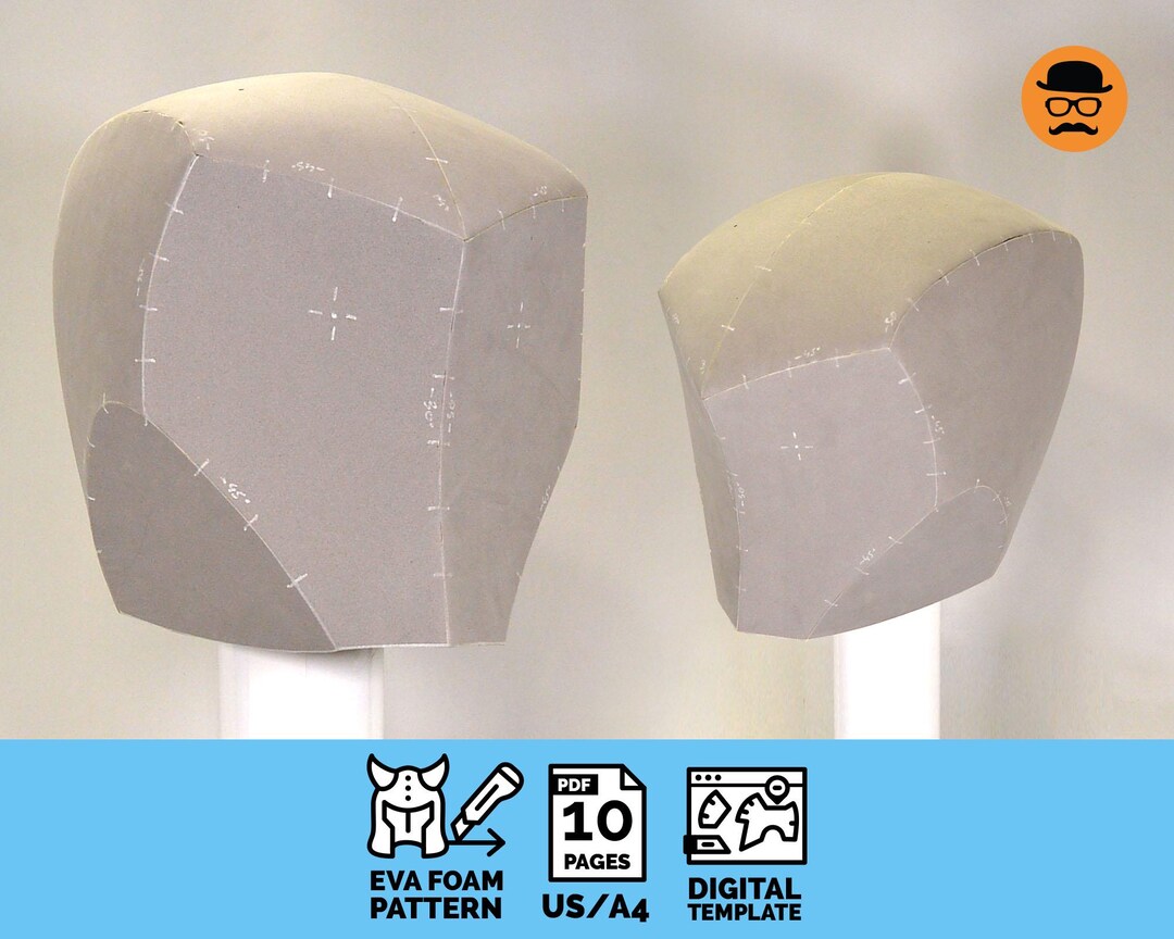 Faceless Helmet No.1: DIY Printable EVA Foam Helmet Pattern for Cosplay ...