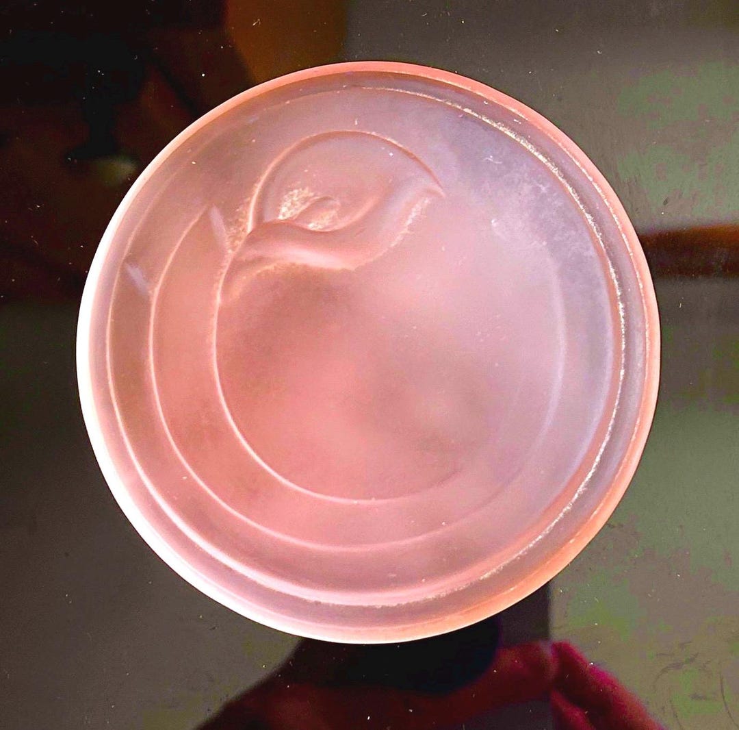 Vtg Paperweight Art Deco Round Paperweight Pink Satin Glass Calla Lily ...