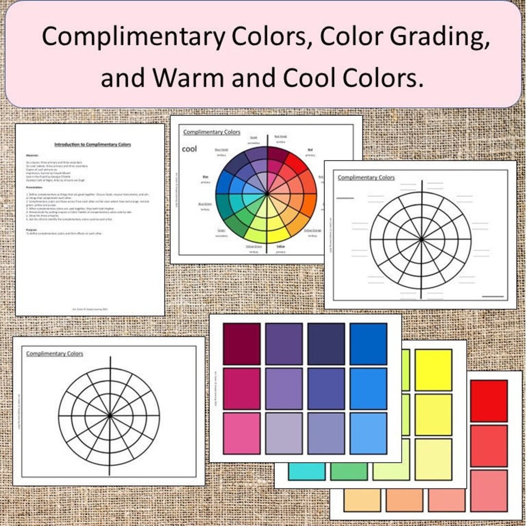 Art Colors: Warm and Cool Colors Grading Colors - Etsy