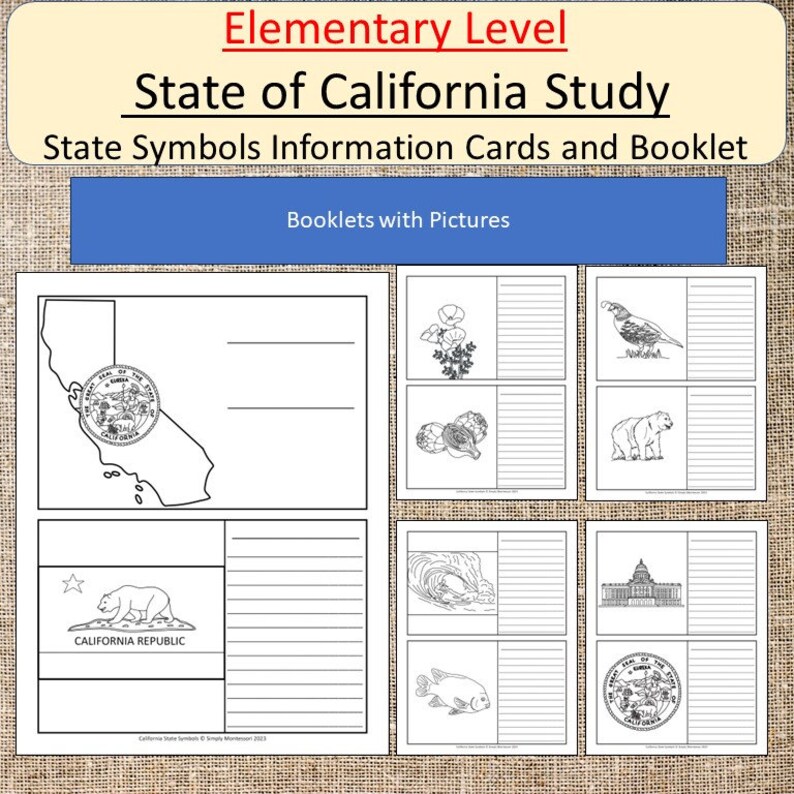 State of Texas Symbols Booklet Elementary Montessori Homeschool - Etsy