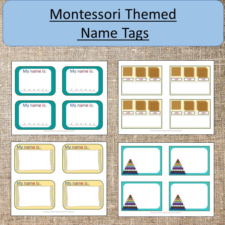 Name Tags Montessori Themed Back to School - Etsy