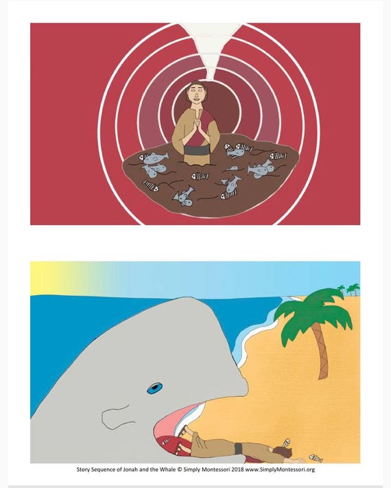 Jonah And The Whale Story Sequencing Preschool Bible Jonah And The