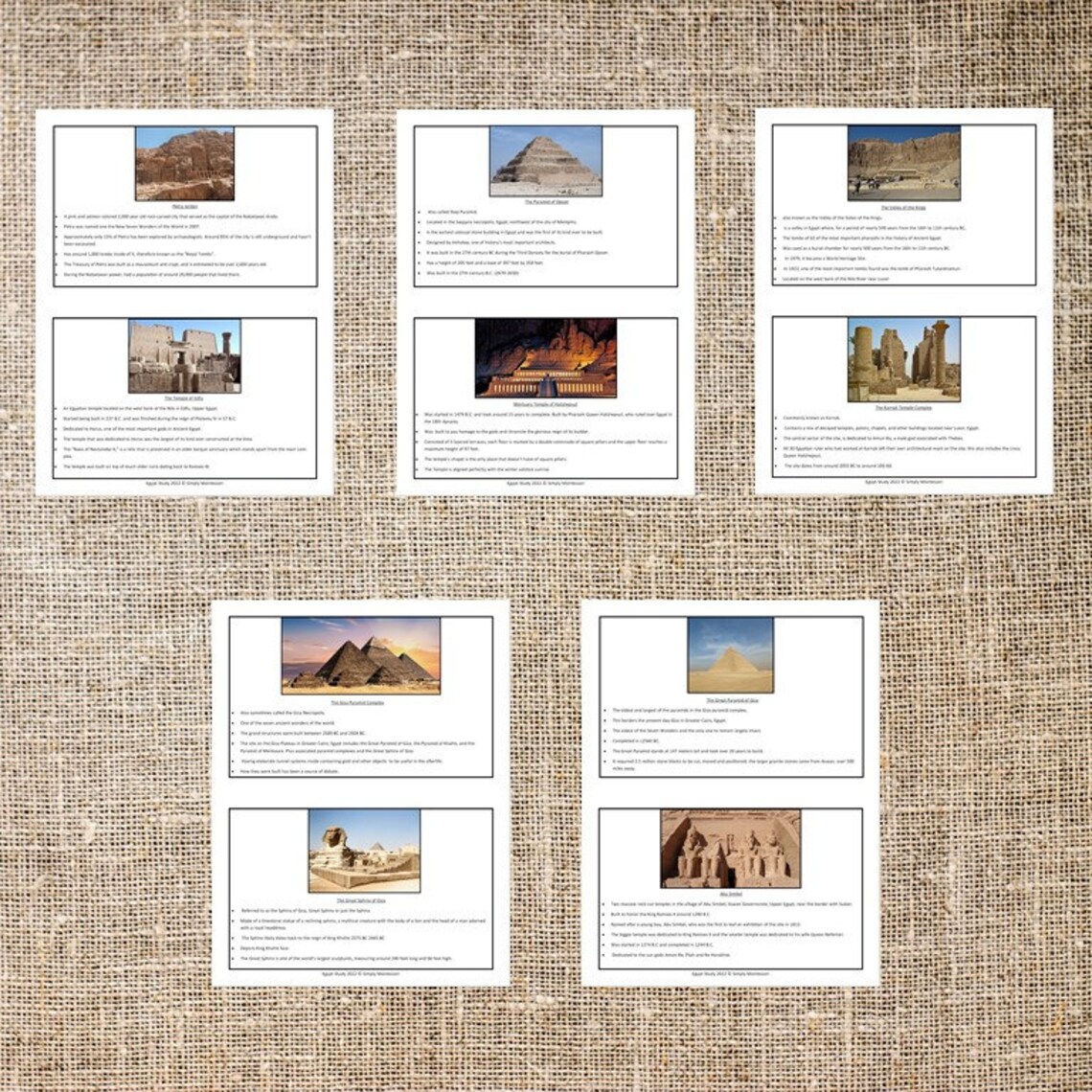 Egyptian Study for Elementary Montessori Homeschool Egypt - Etsy
