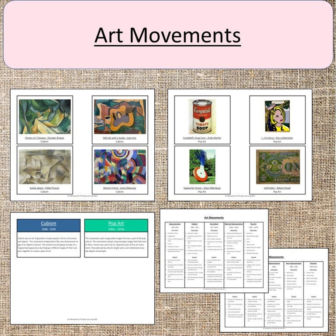 Art Movements Kindergarten, First Grade Homeschooling Classrooms Teach ...