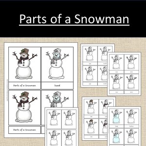 Parts of a Snowman Fun Winter Activity Montessori Preschool Homeschool ...