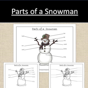 Parts of a Snowman Fun Winter Activity Montessori Preschool Homeschool ...