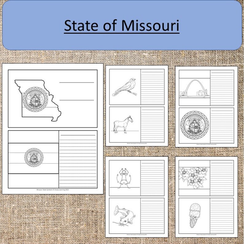 State of Missouri Symbols Booklet Elementary Montessori Homeschool - Etsy