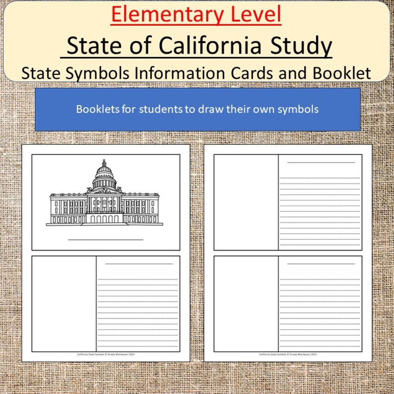 State of Texas Symbols Booklet Elementary Montessori Homeschool - Etsy