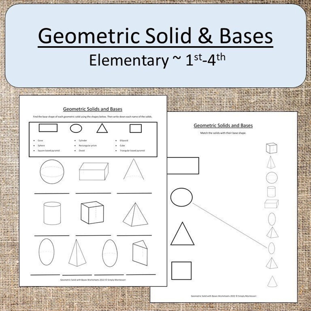 Geometric Solids Worksheets