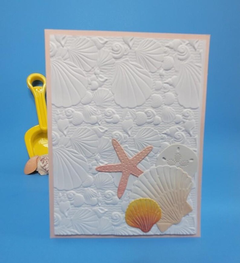 Seashell Handmade Card | Beach Thank You, Thinking of You - Etsy