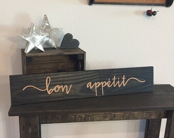 Bon appetit sign | Etsy
