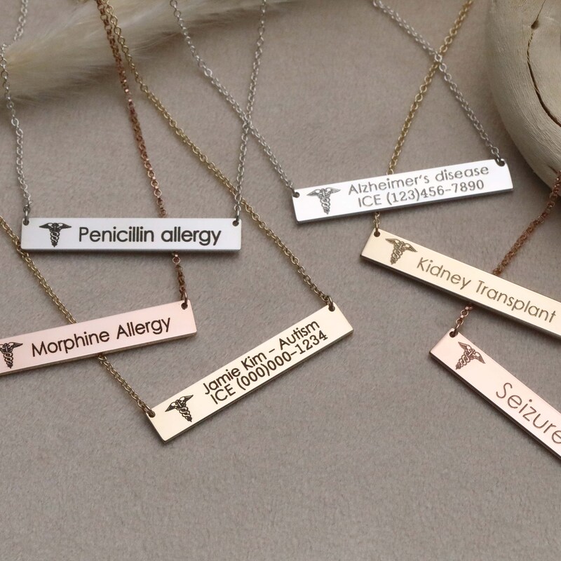Medical Id Necklace - Etsy
